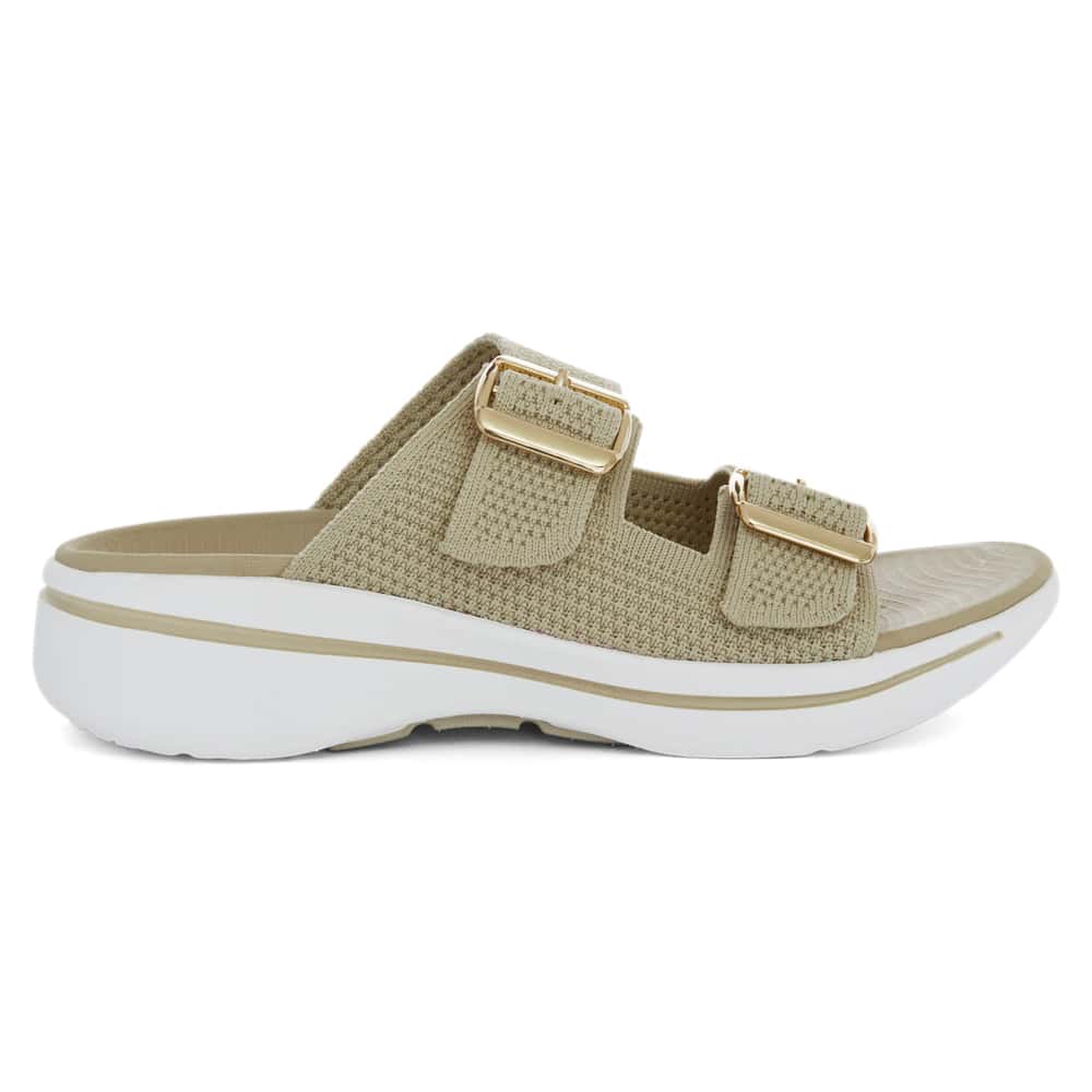 Adena Slide in Beige Weave | Shoe HQ