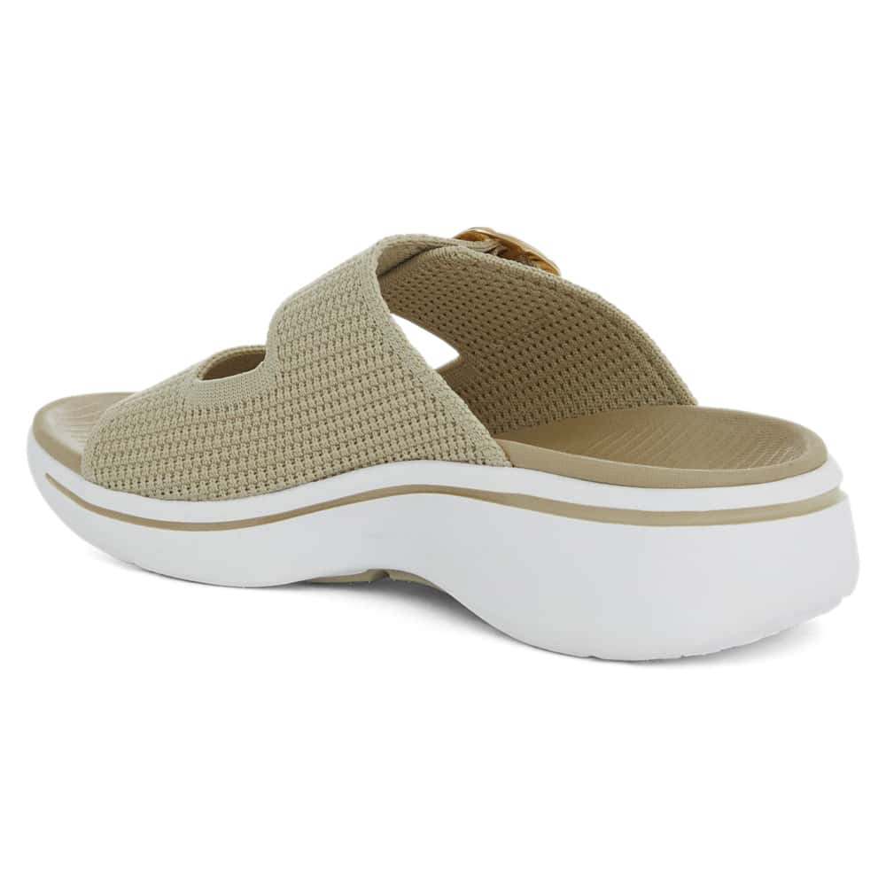 Adena Slide in Beige Weave | Shoe HQ
