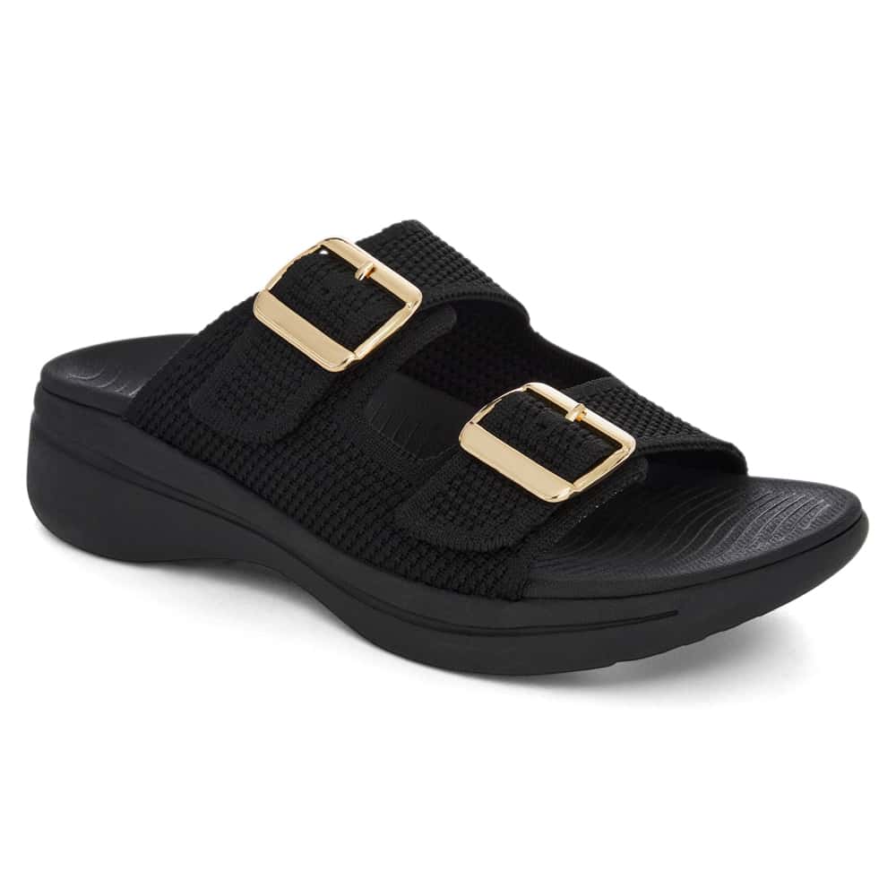 Adena Slide in Black | Shoe HQ