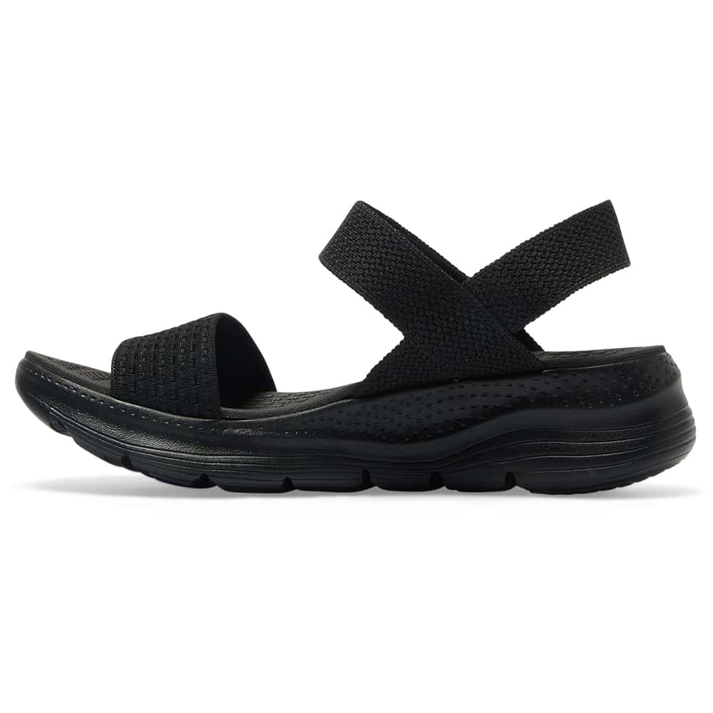Swift Sandal in Black On Black