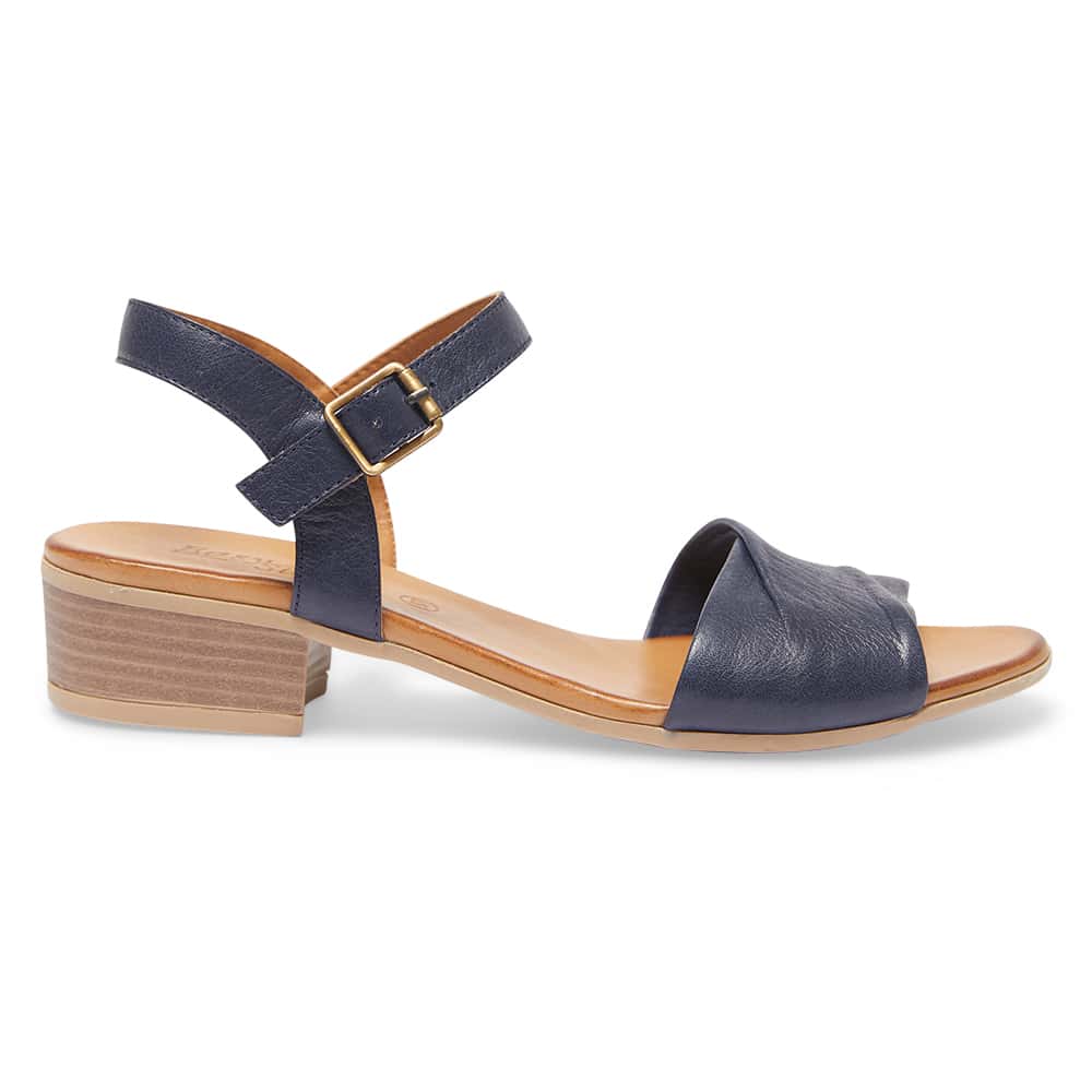 Maisy Heel in Navy Leather | Easy Steps | Shoe HQ