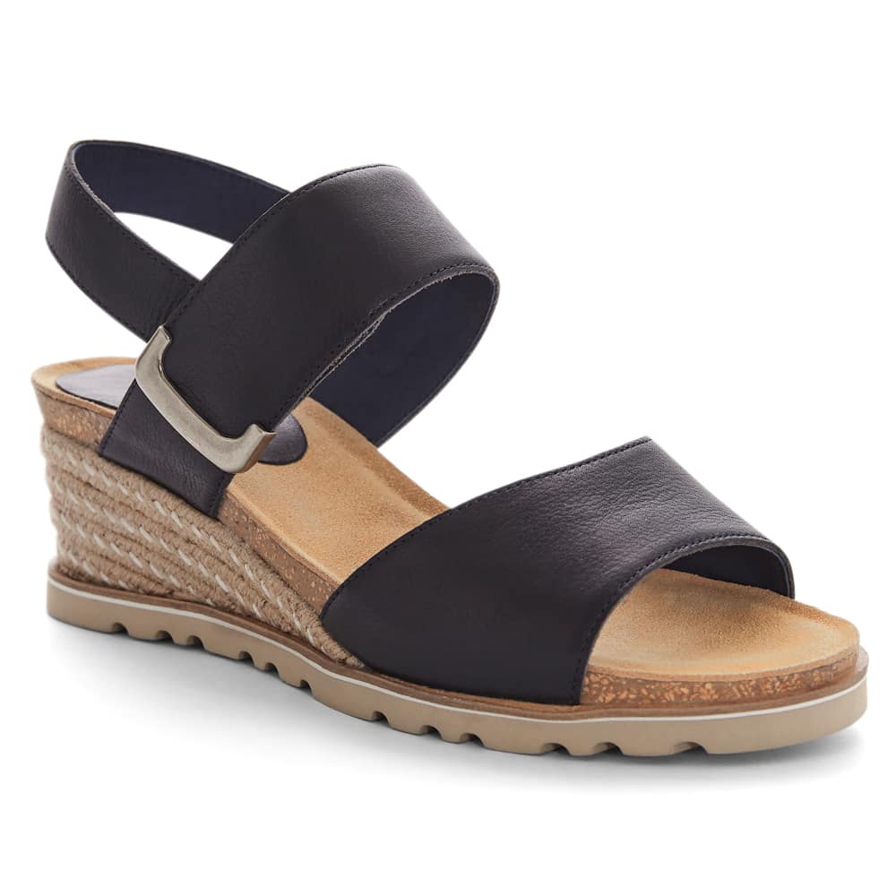 Terrace Espadrille in Navy Raffia