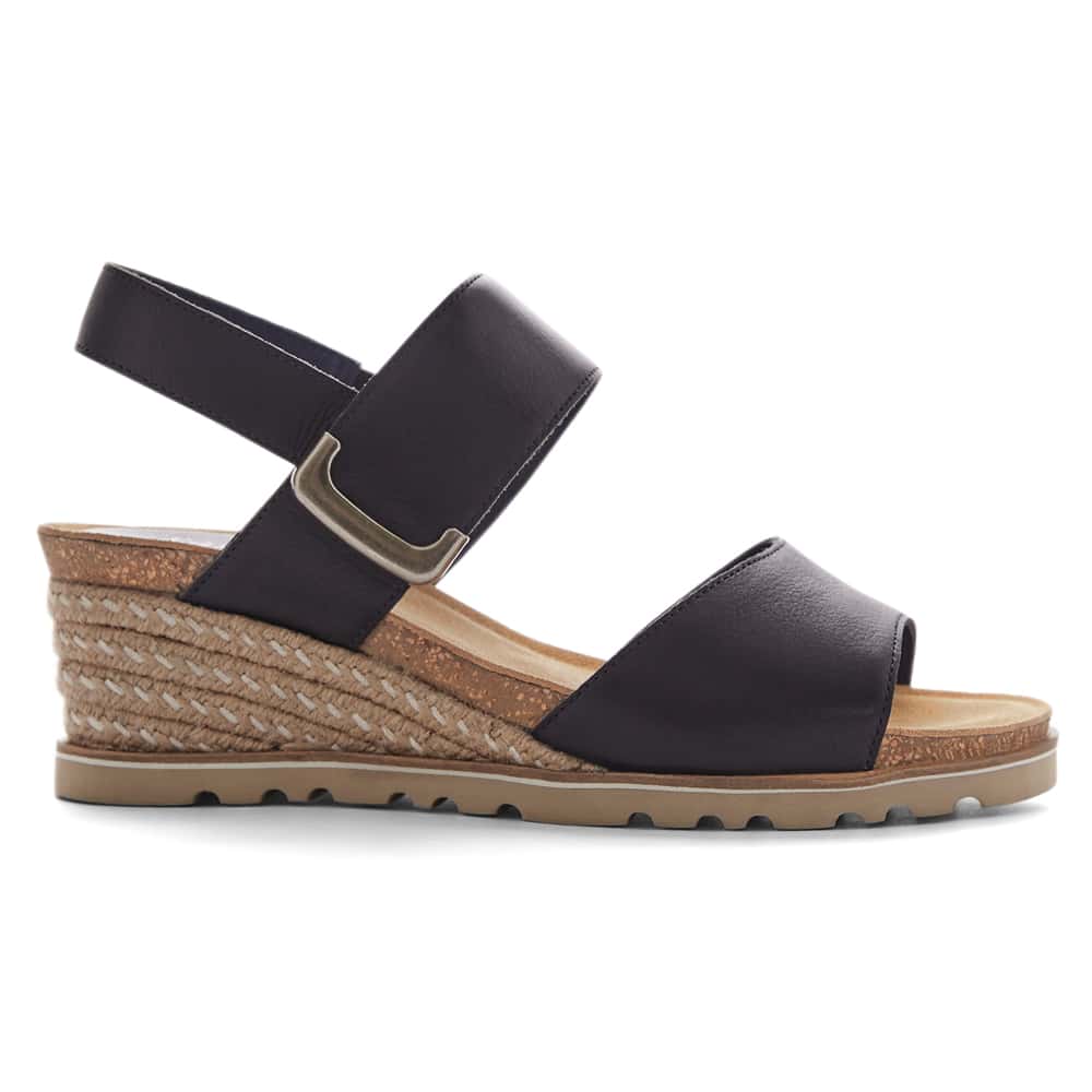 Terrace Espadrille in Navy Raffia