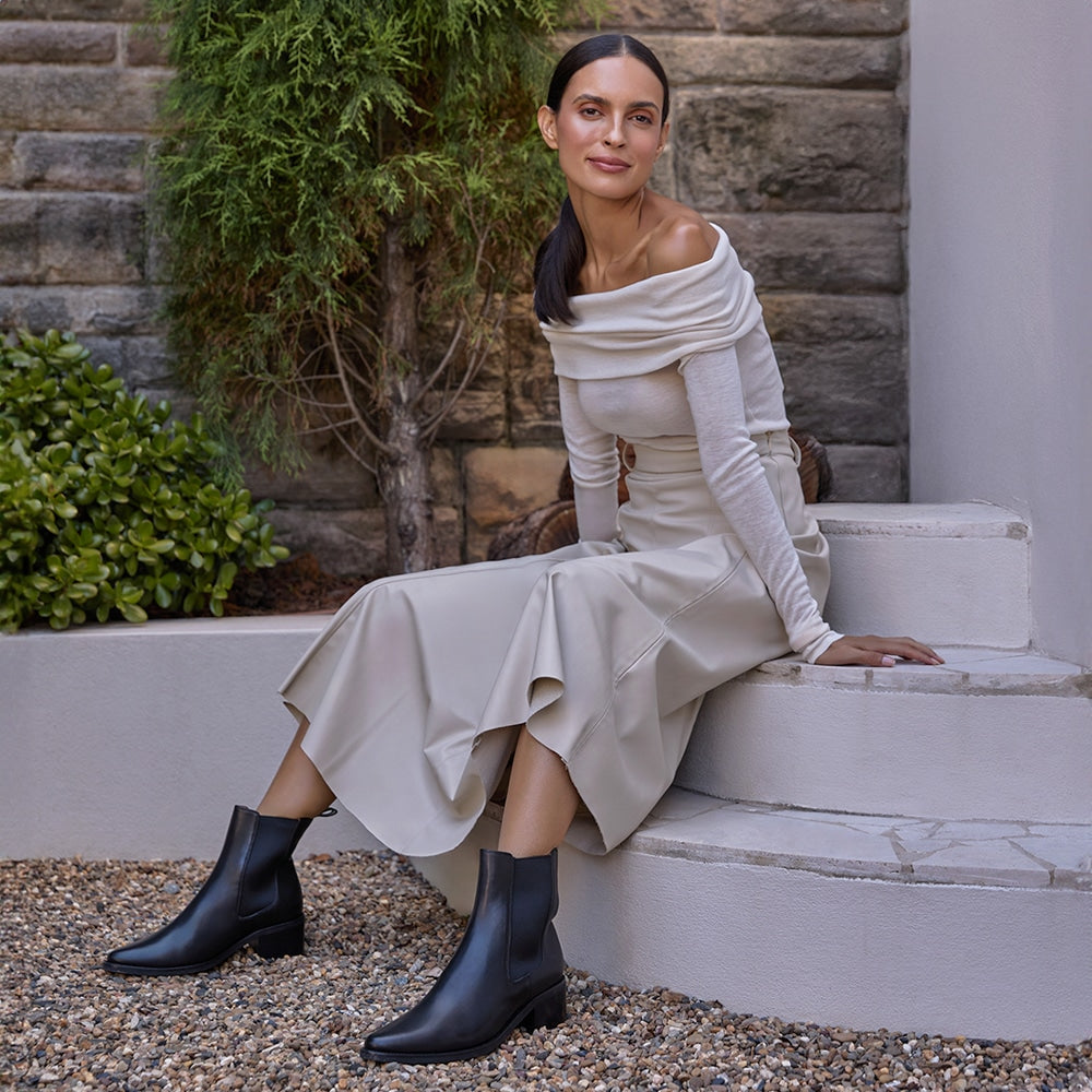 Federal Boot in Black Leather | Jane Debster | Shoe HQ