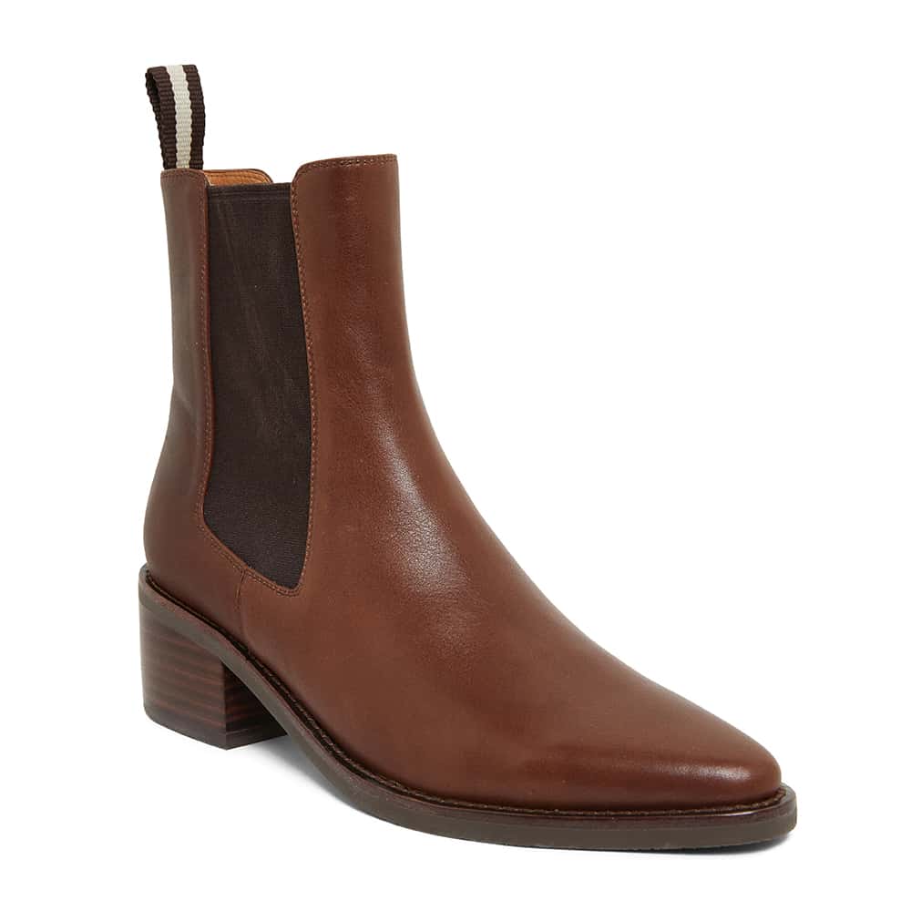 Federal Boot in Mid Brown Leather | Jane Debster | Shoe HQ