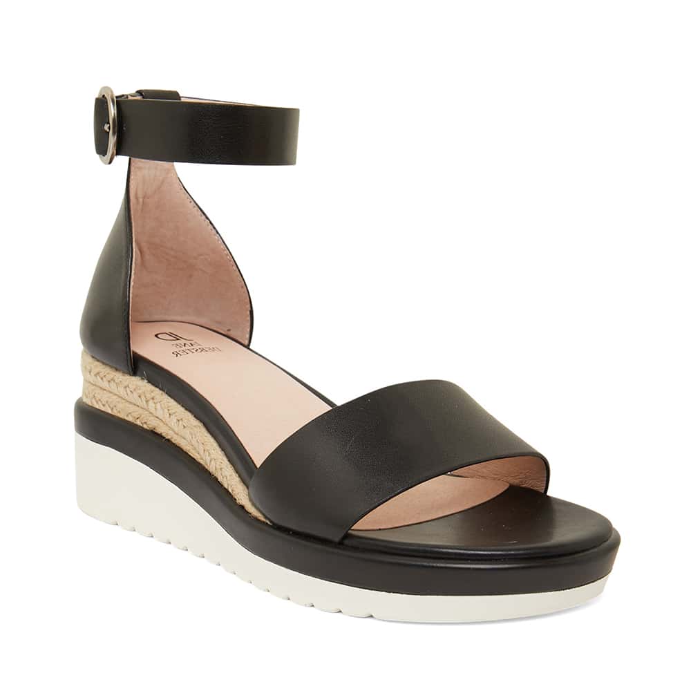 Idaho Heel in Black Leather | Jane Debster | Shoe HQ