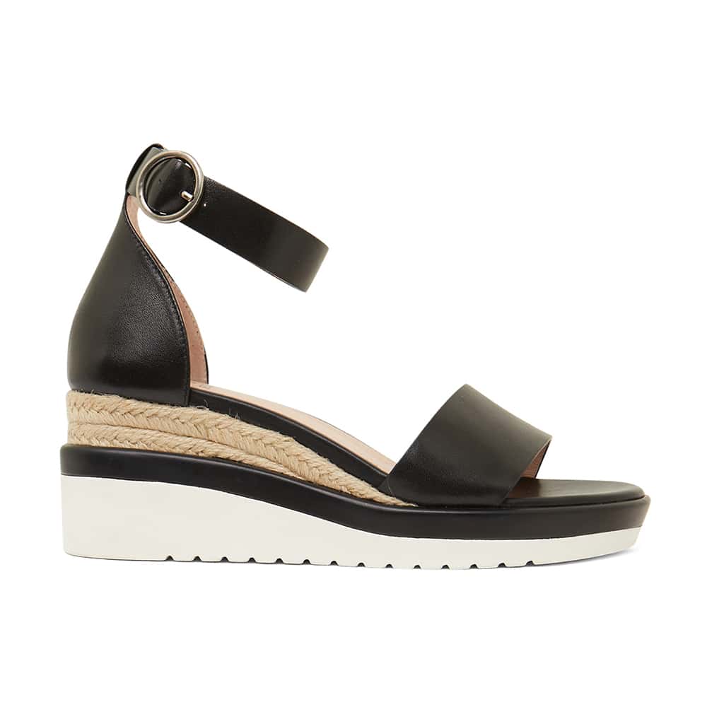 Idaho Heel in Black Leather | Jane Debster | Shoe HQ