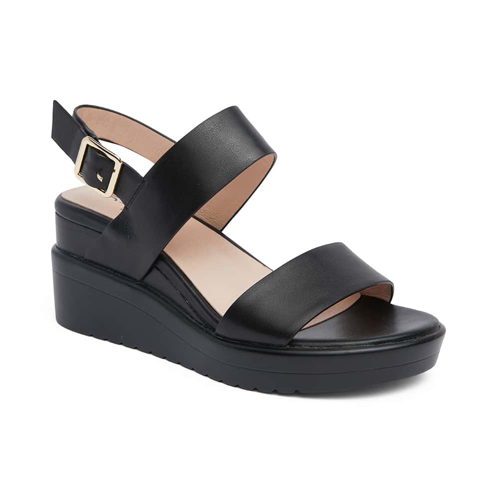 Indiana Heel in Black Leather | Jane Debster | Shoe HQ