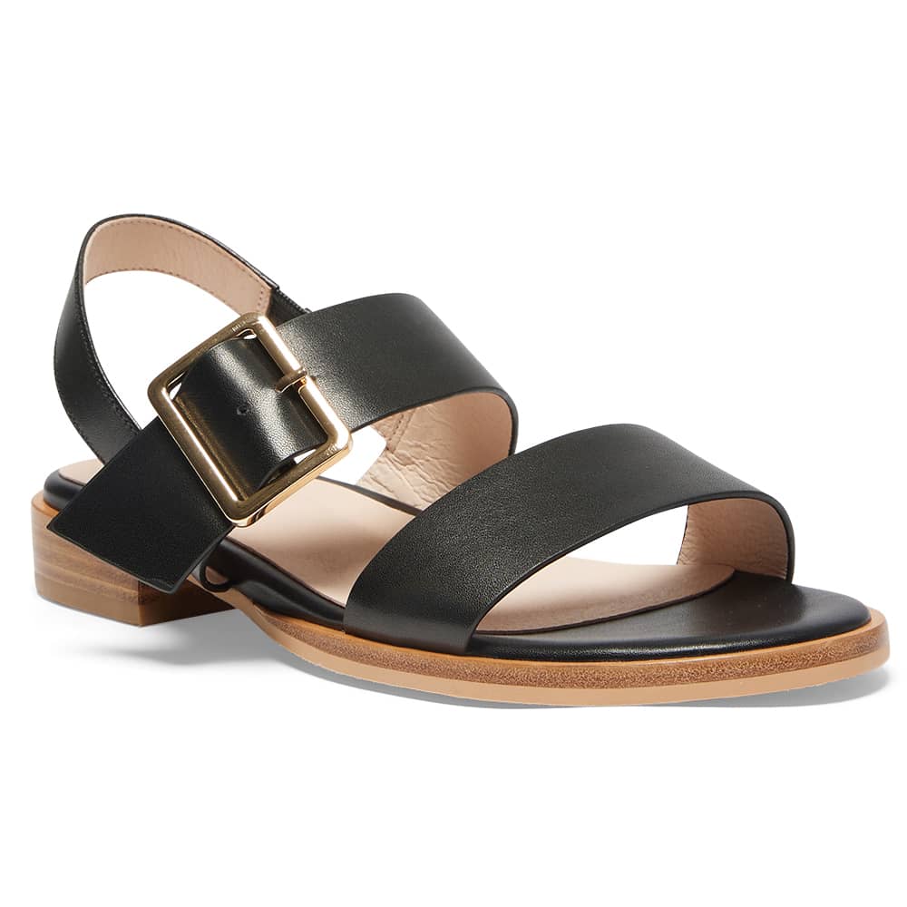 Tabatha Sandal in Black Leather