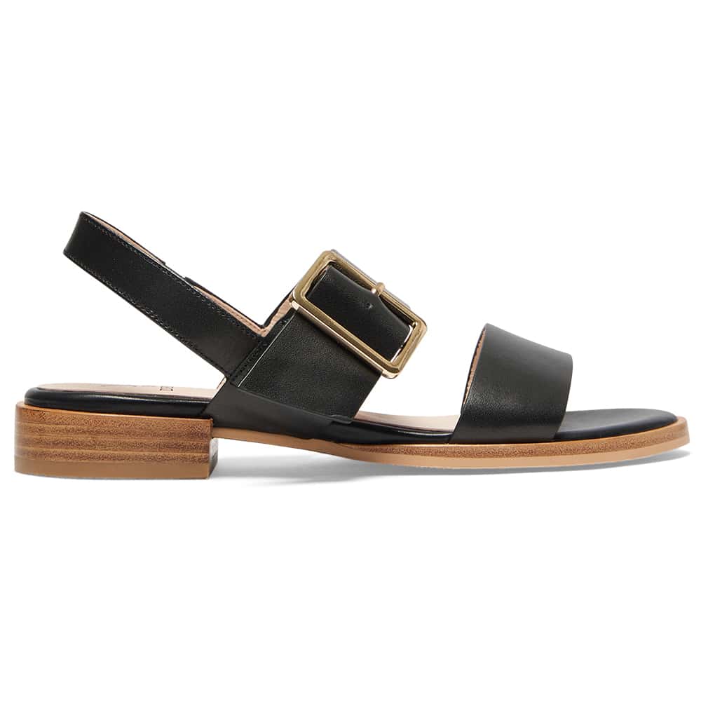Tabatha Sandal in Black Leather
