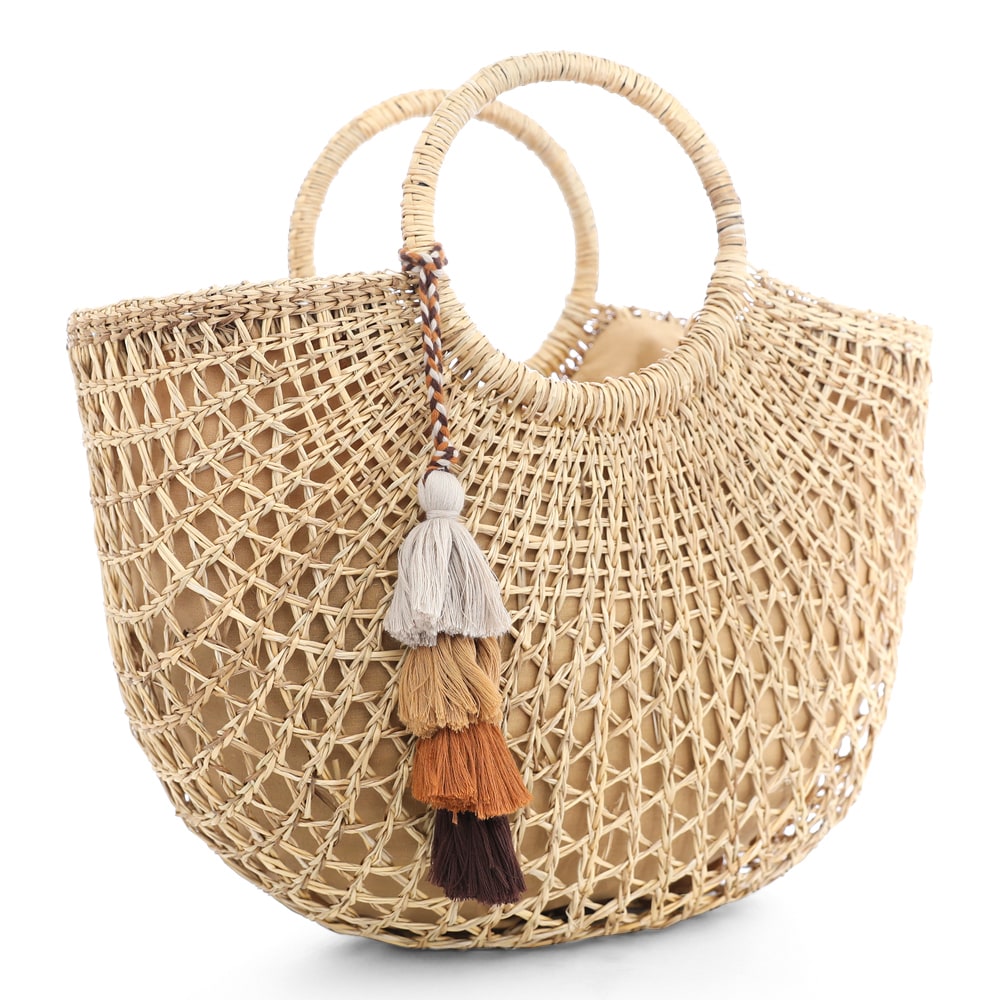 Vacay Tote in Natural Raffia
