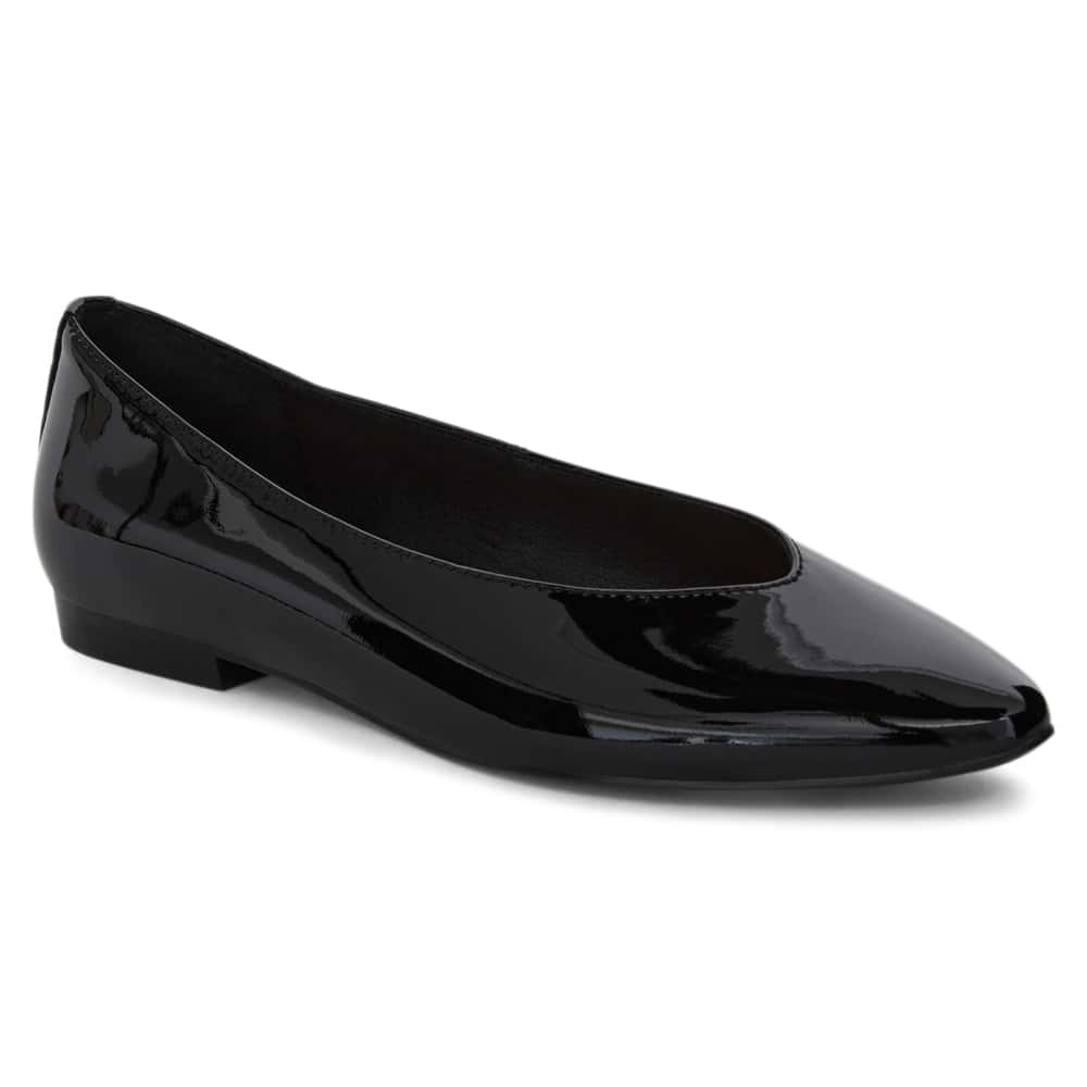 Elite Ballet Flat in Black Patent