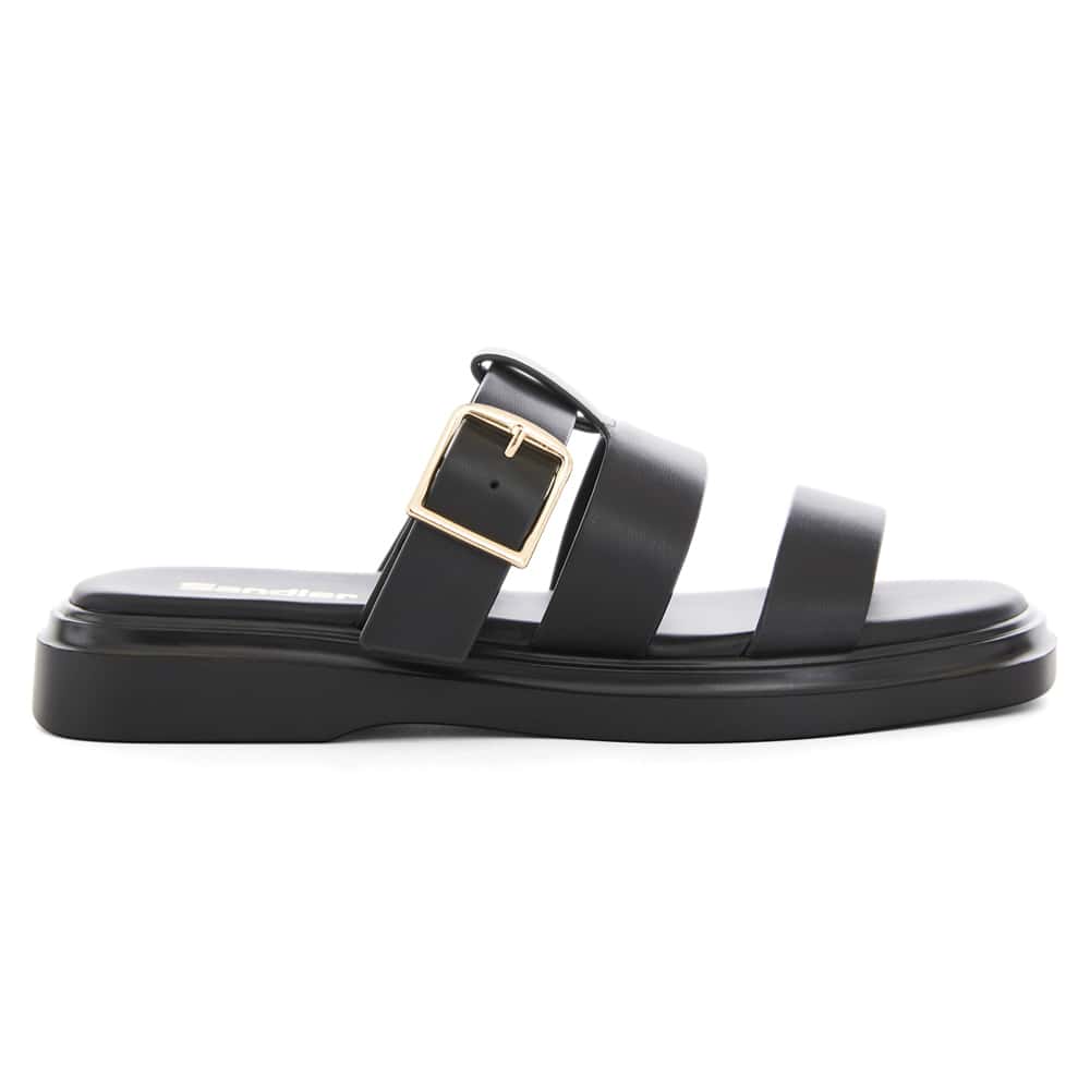 Maggie Slide in Black Smooth