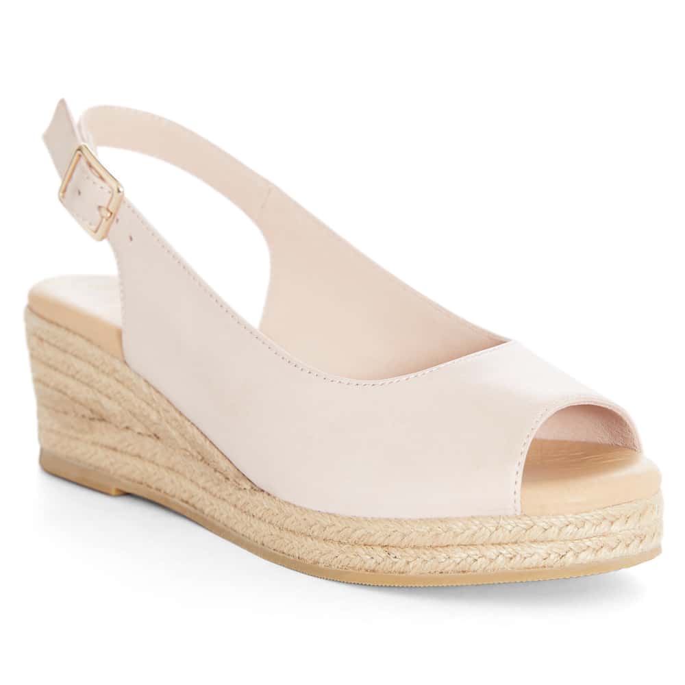 Belmont Espadrille in Blush Raffia