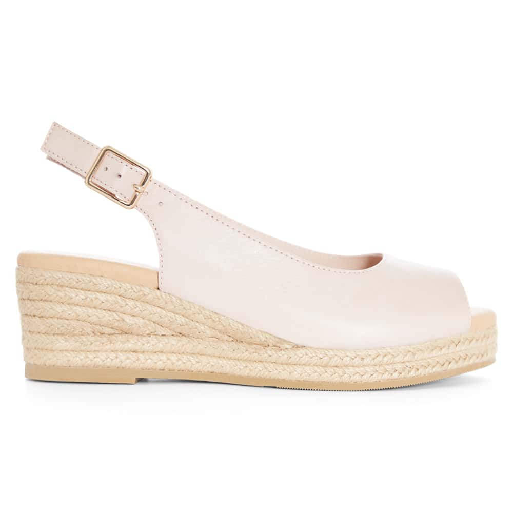 Belmont Espadrille in Blush Raffia