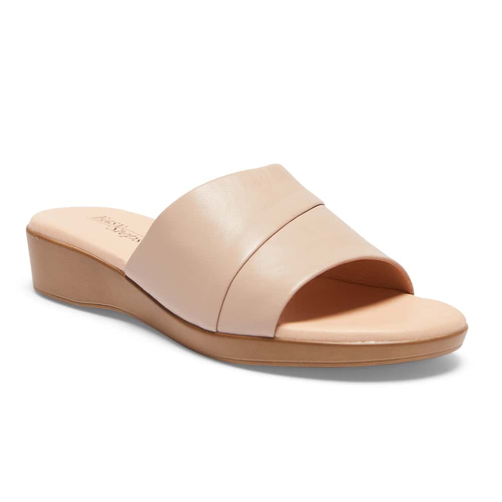 Ellen Slide in Nude Leather | Easy Steps | Shoe HQ