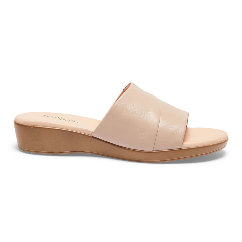 Ellen Slide in Nude Leather | Easy Steps | Shoe HQ