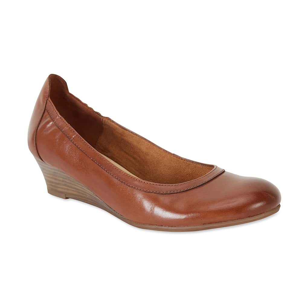 Elton Heel in Cognac Leather | Easy Steps | Shoe HQ