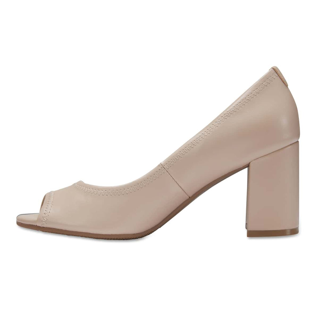 Fawn Heel in Nude Leather | Easy Steps | Shoe HQ