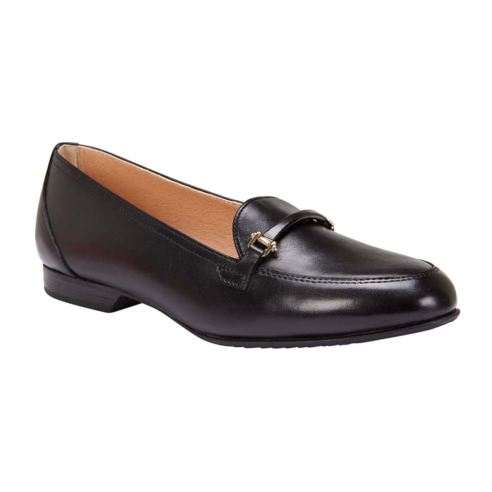 Glebe Loafer in Black Leather | Easy Steps | Shoe HQ