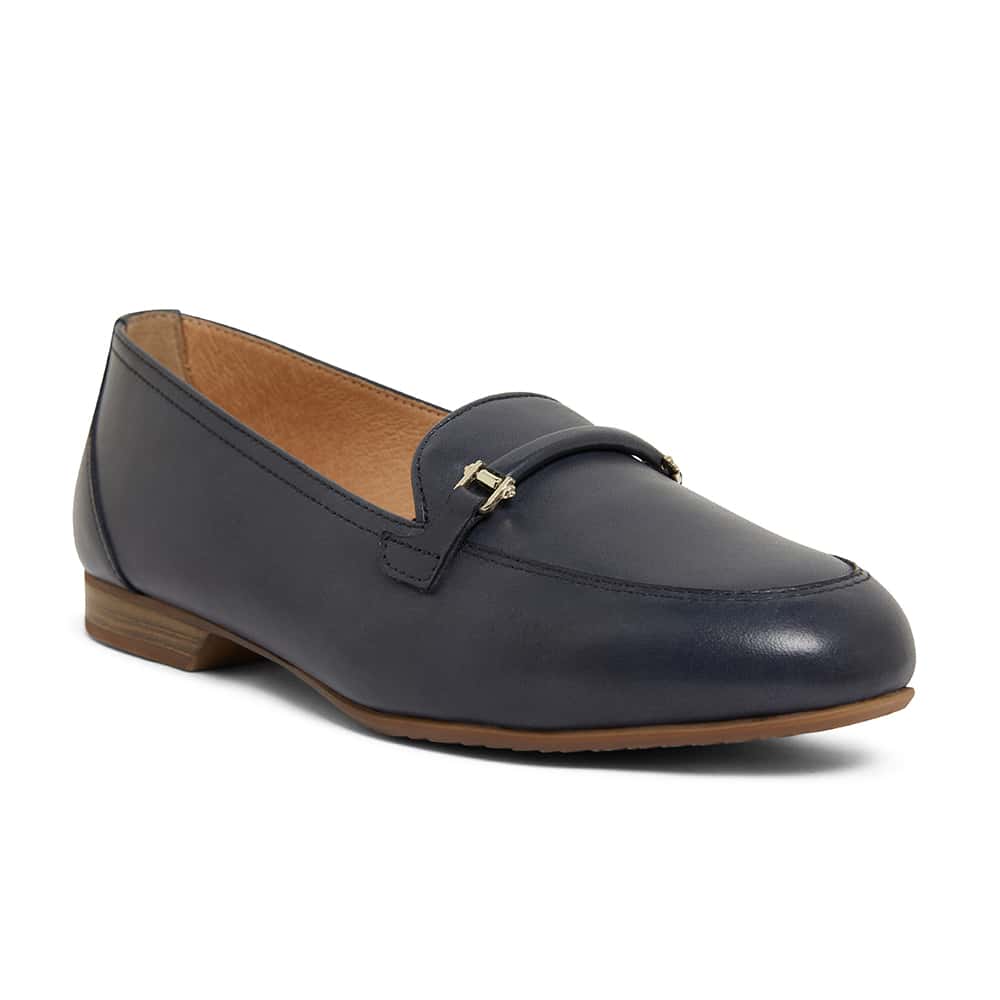 Glebe Loafer in Navy Leather | Easy Steps | Shoe HQ