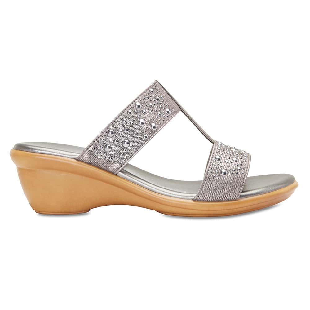 Heather Heel in Pewter Leather | Easy Steps | Shoe HQ