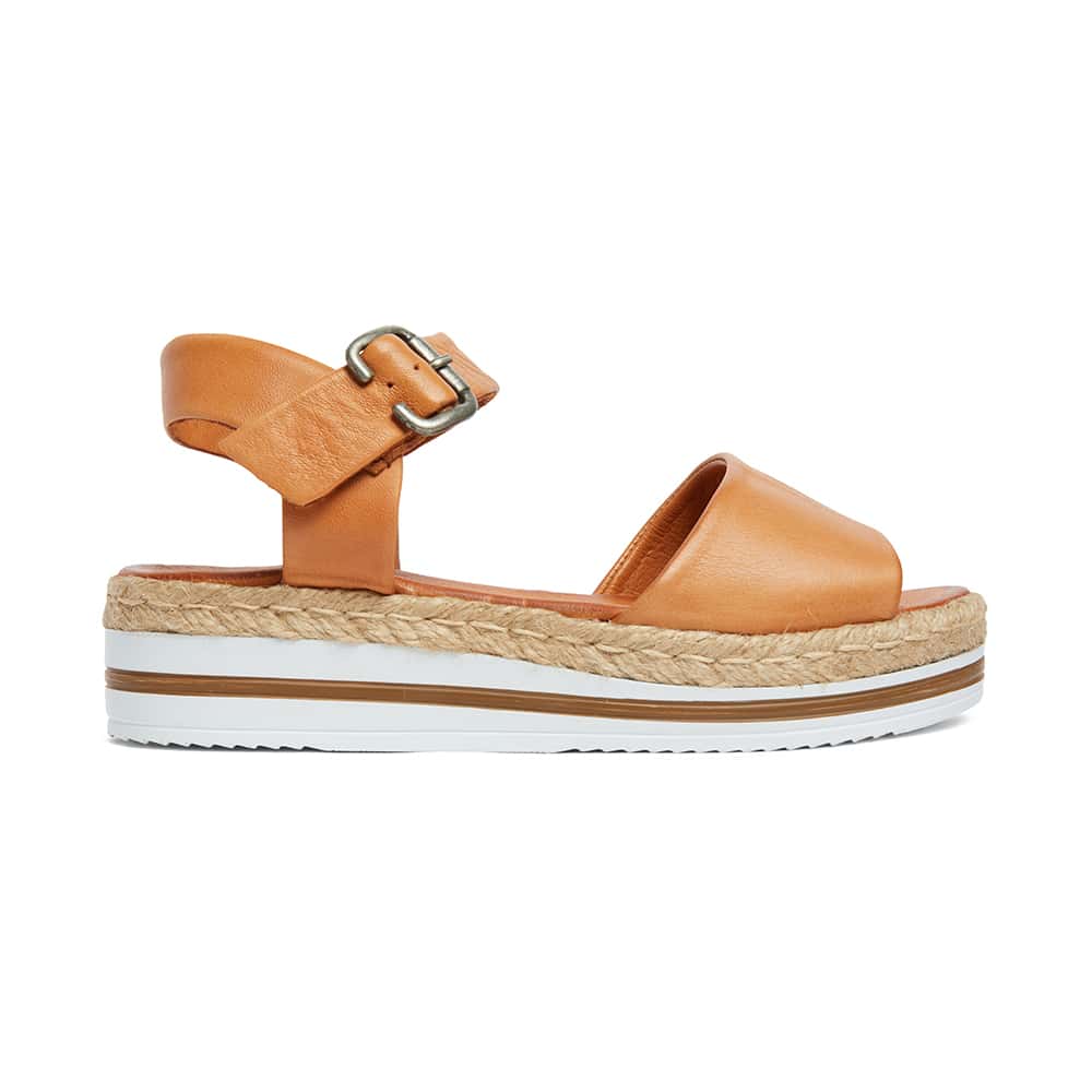 Holiday Espadrille in Cognac Leather | Easy Steps | Shoe HQ