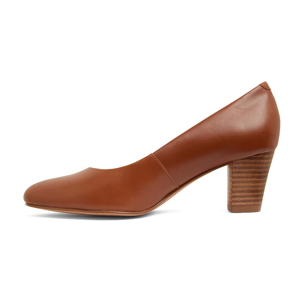 Marley Heel in Cognac Leather | Easy Steps | Shoe HQ