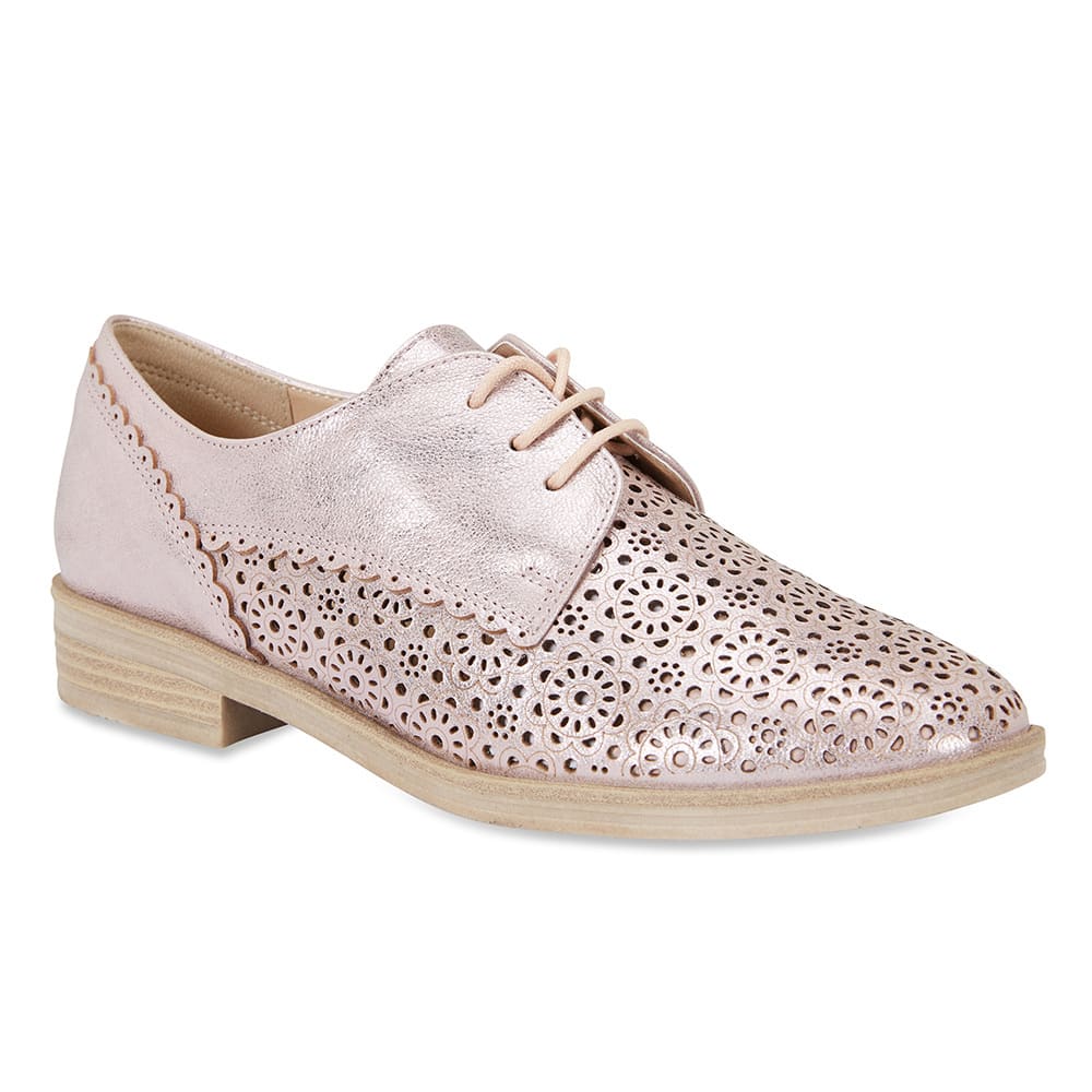 Easy Steps | Nero Brogue in Rose Gold Leather