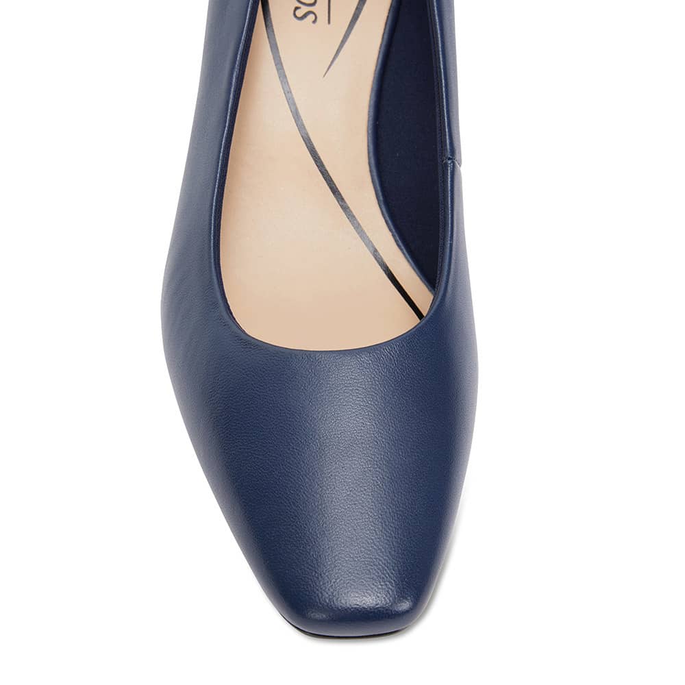 Nicole Heel in Navy Leather | Easy Steps | Shoe HQ