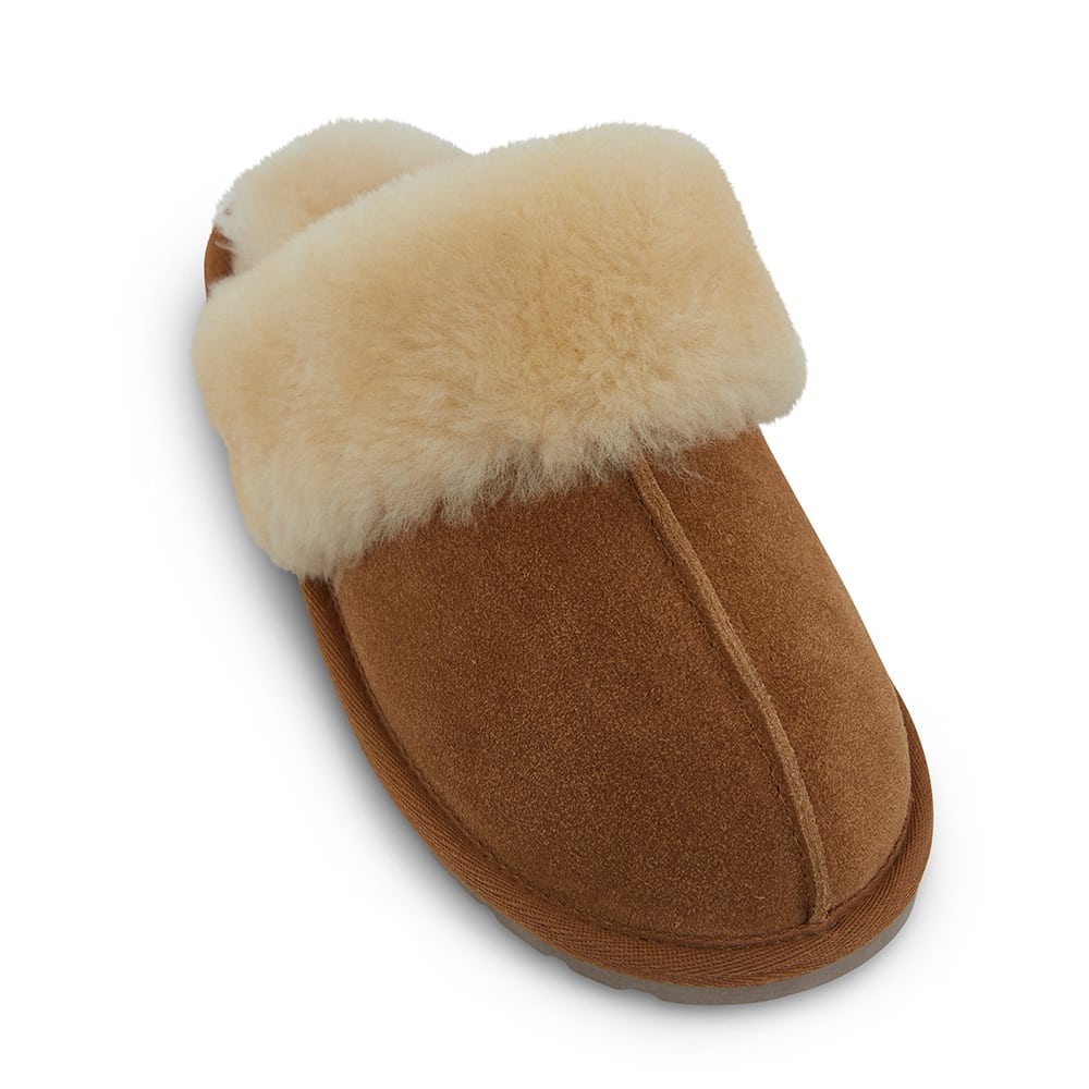Peggy Slipper in Chestnut Suede | Easy Steps | Shoe HQ