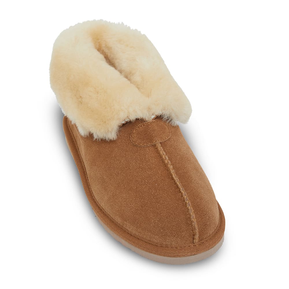 Pixie Slipper in Chestnut Suede | Easy Steps | Shoe HQ