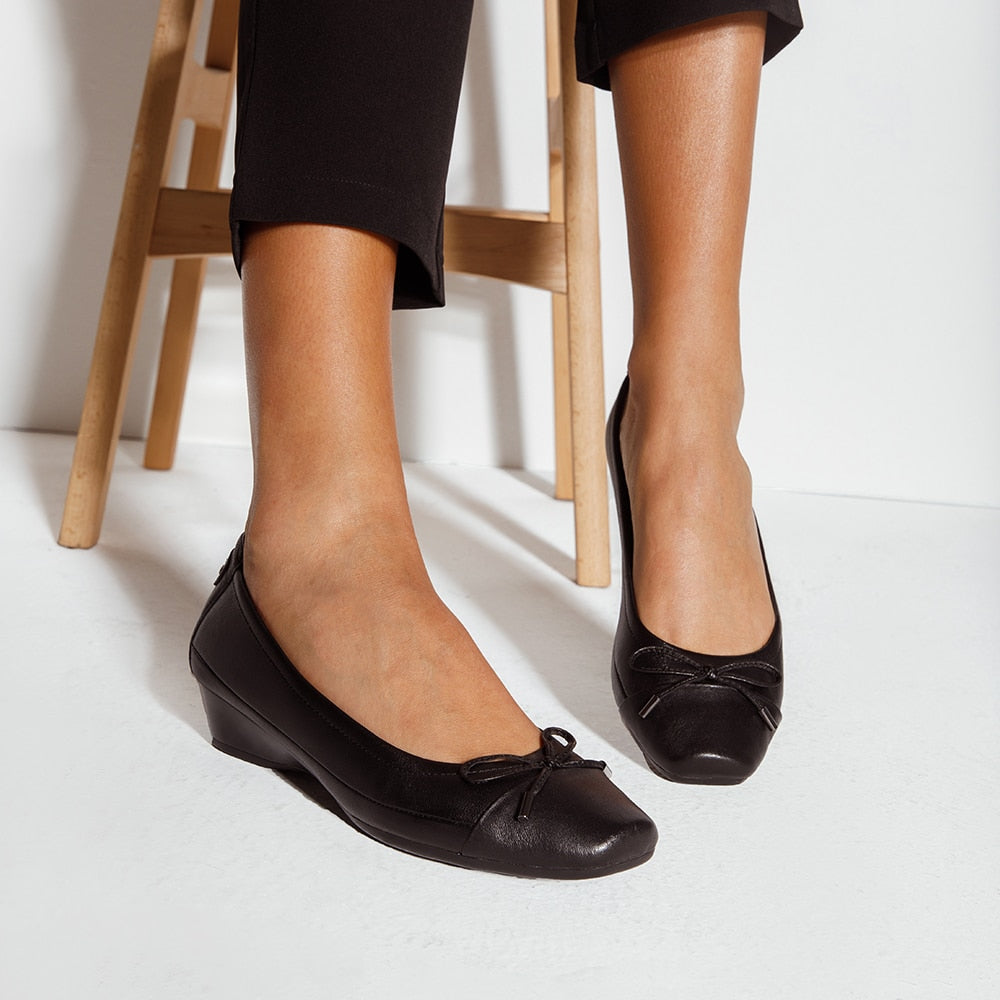 Shannon Heel in Black Leather | Easy Steps | Shoe HQ