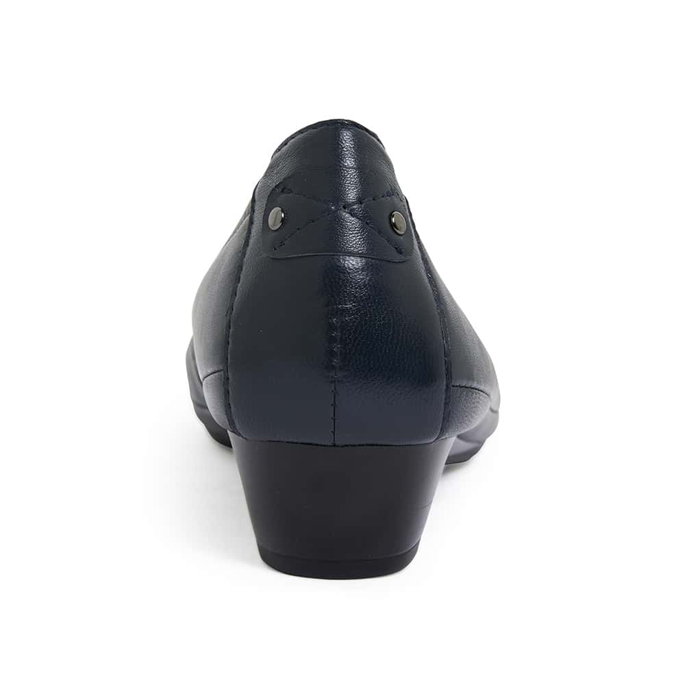 Shannon Heel in Navy Leather | Easy Steps | Shoe HQ