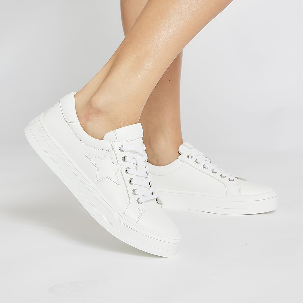 Ultra Sneaker in White Leather | Easy Steps | Shoe HQ