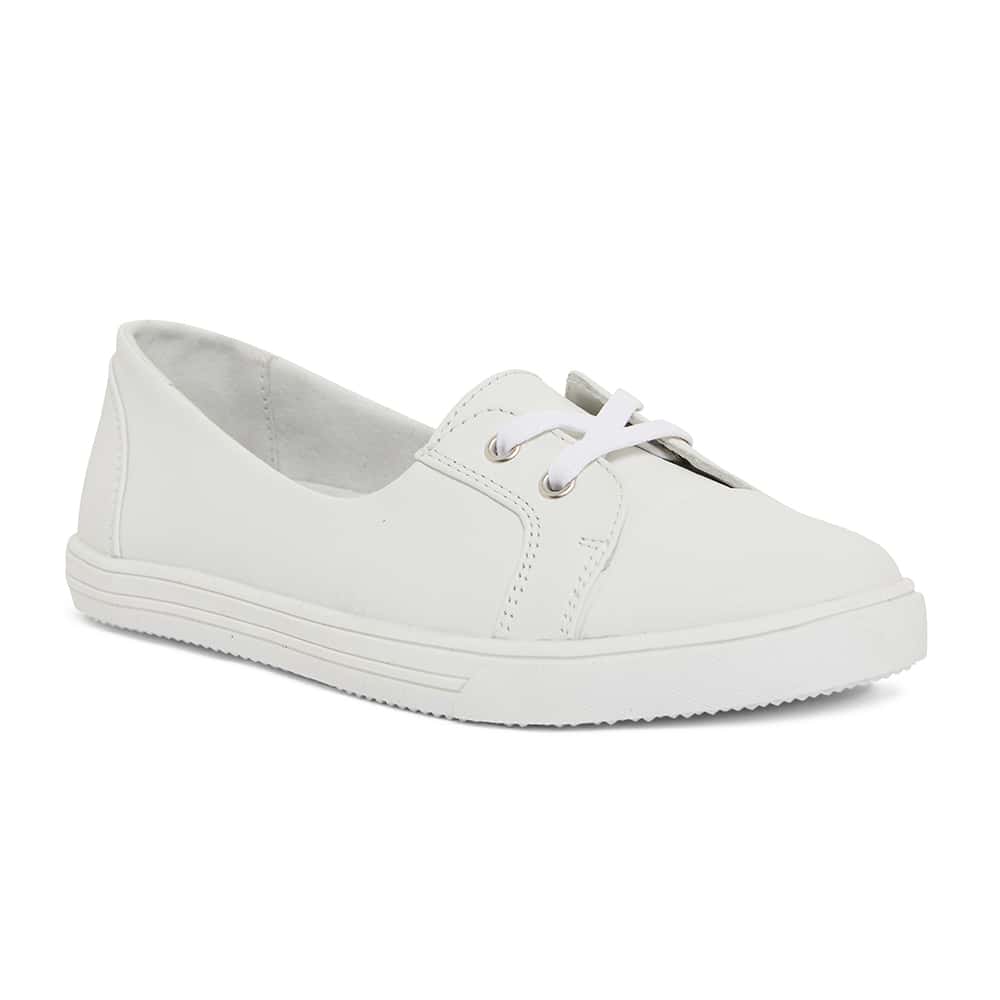 Vectra Sneaker in White Leather | Easy Steps | Shoe HQ