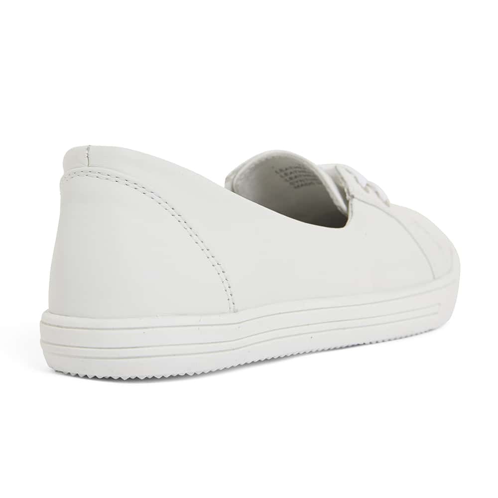 Vectra Sneaker in White Leather | Easy Steps | Shoe HQ