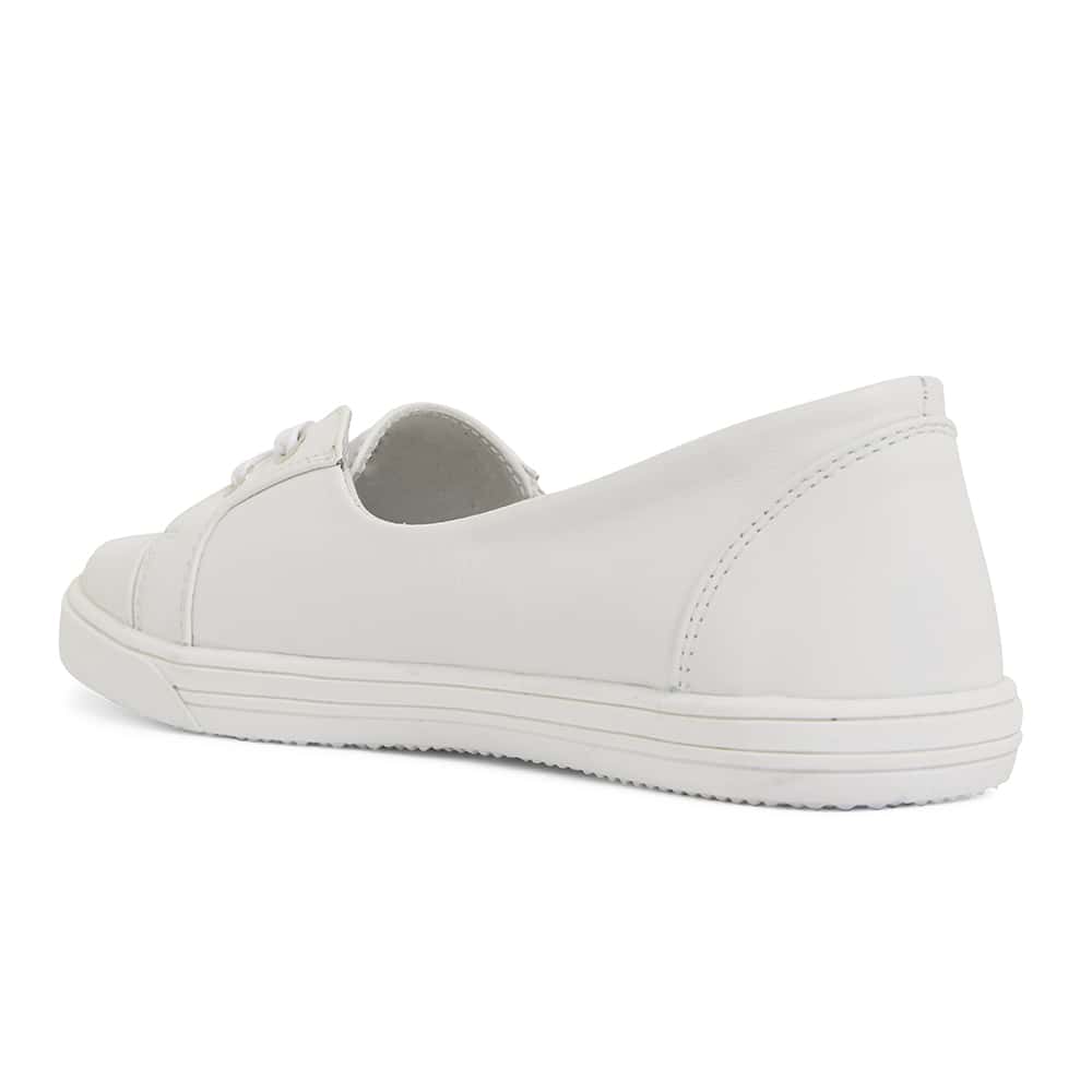 Vectra Sneaker in White Leather | Easy Steps | Shoe HQ