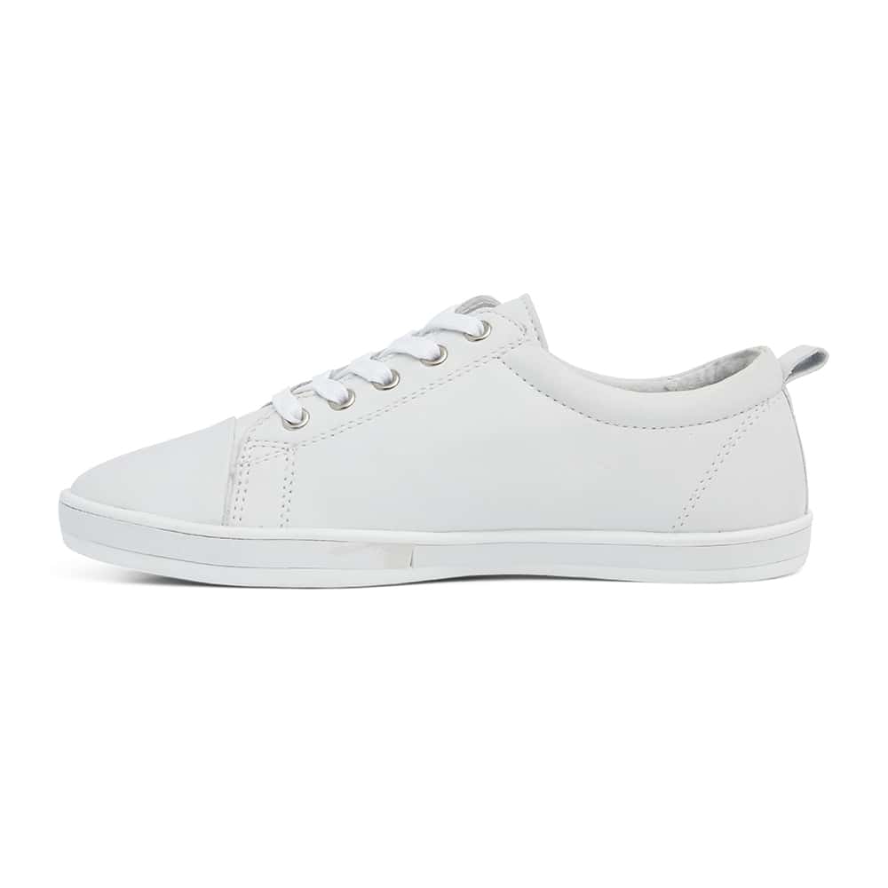 Waffle Sneaker in White Leather | Easy Steps | Shoe HQ