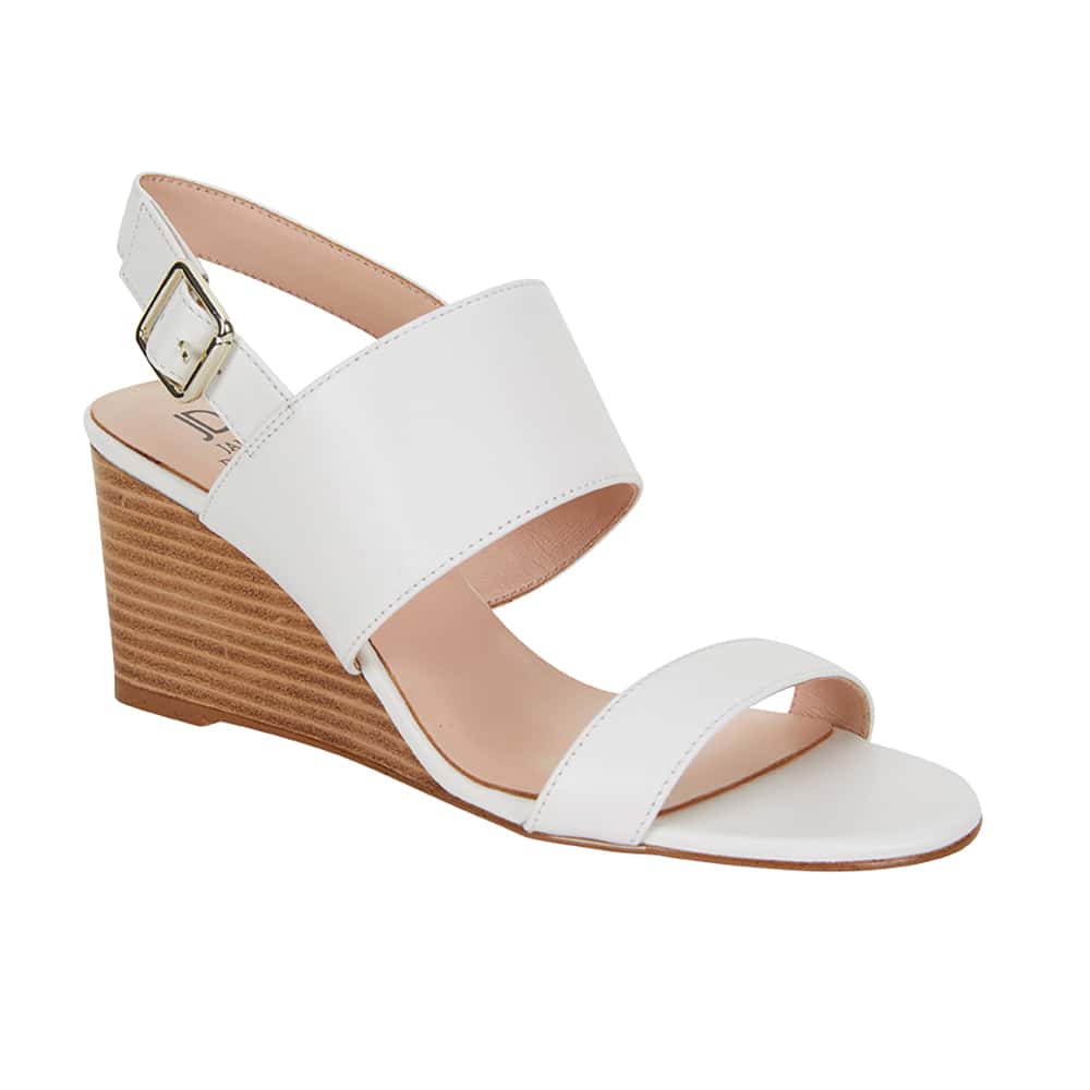 Diana Heel in White Leather | Jane Debster | Shoe HQ