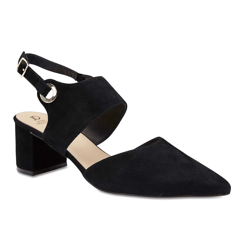 Felicity Heel in Black Suede | Jane Debster | Shoe HQ