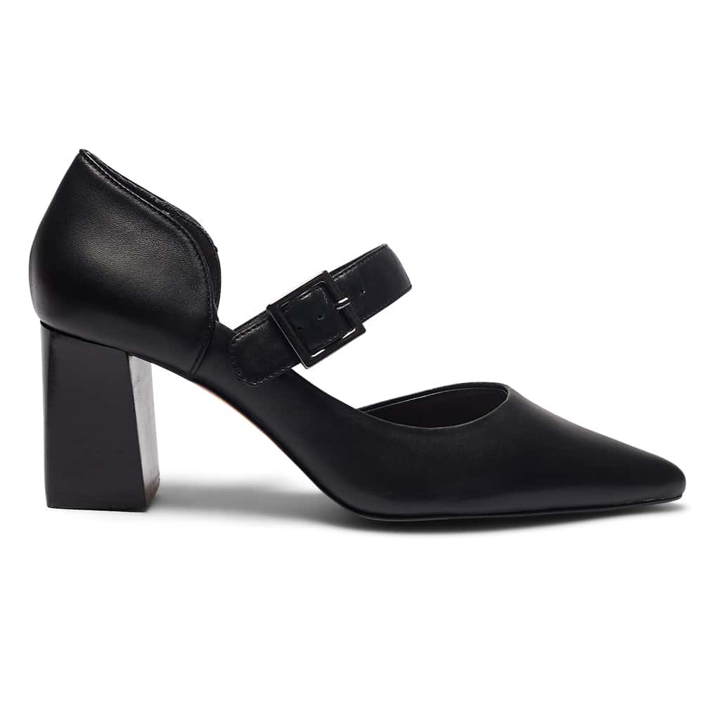 Giselle Heel in Black Leather | Jane Debster | Shoe HQ