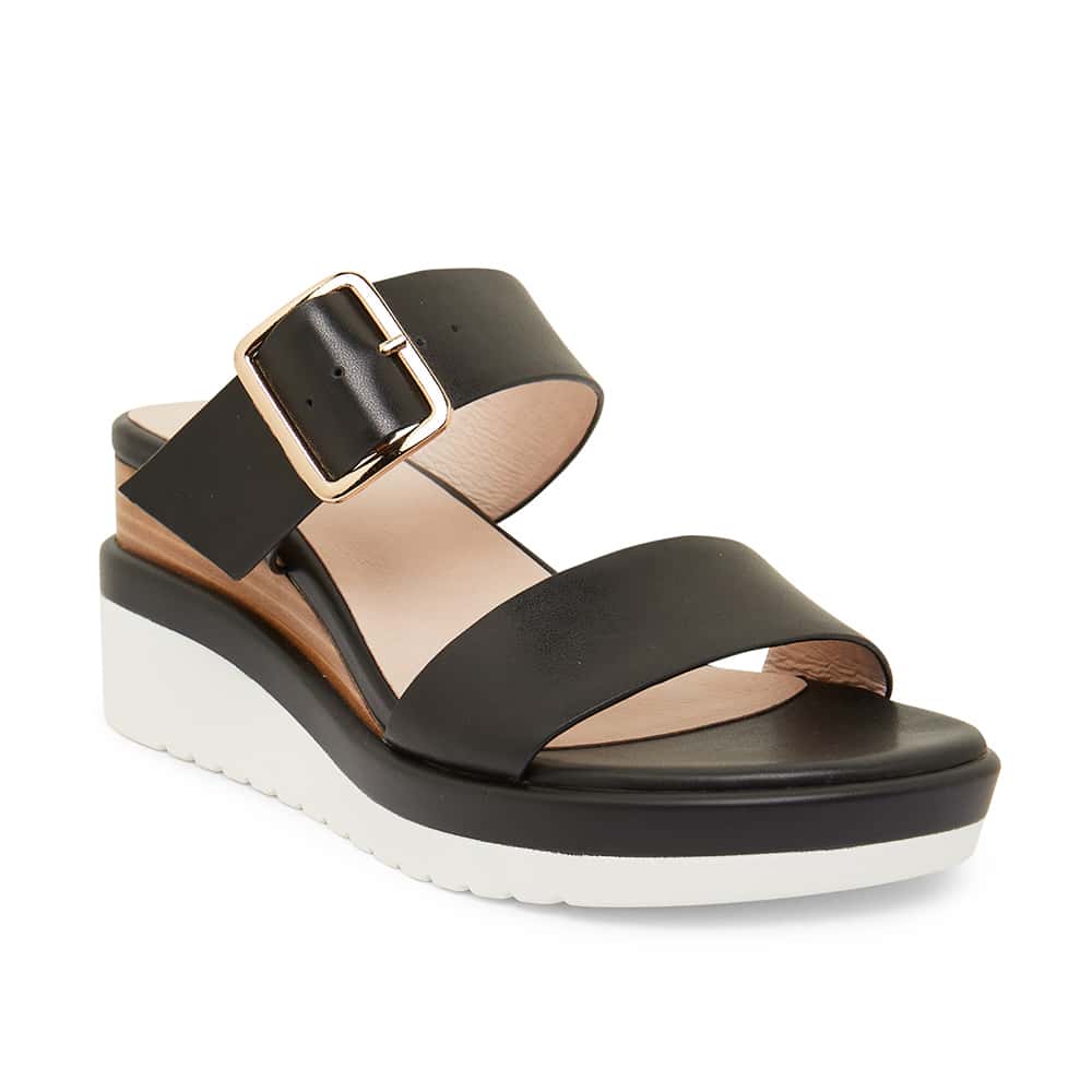 Indulge Heel in Black Leather | Jane Debster | Shoe HQ
