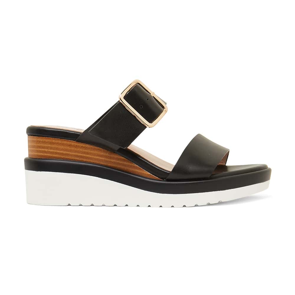 Indulge Heel in Black Leather | Jane Debster | Shoe HQ