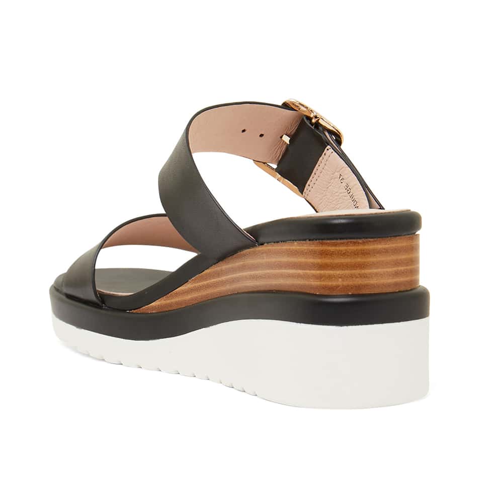 Indulge Heel in Black Leather | Jane Debster | Shoe HQ