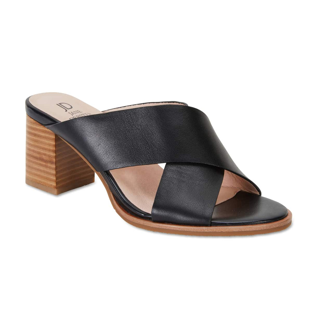 Jane Debster | Noosa Heel in Black Leather