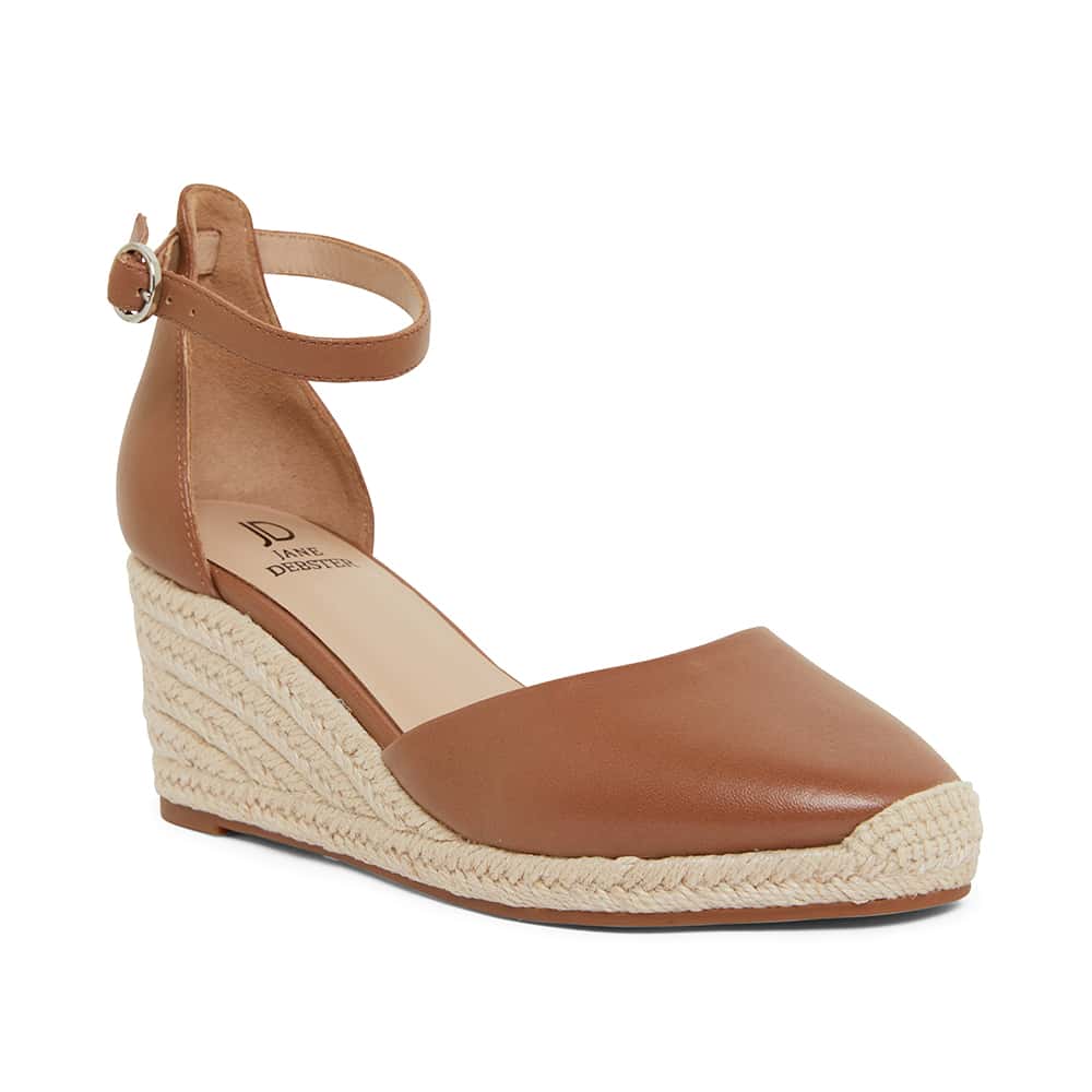 Peru Espadrille in Tan Leather | Jane Debster | Shoe HQ