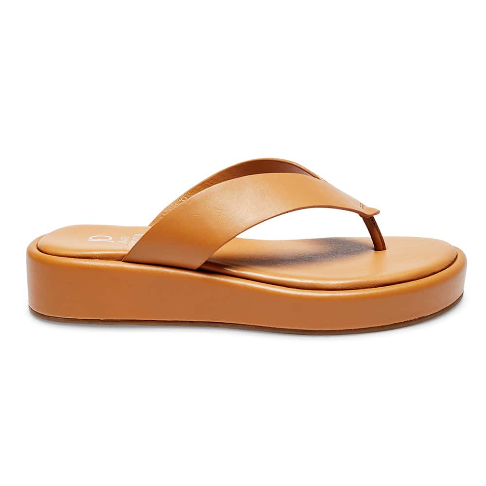 Rally Slide in Tan Leather | Jane Debster | Shoe HQ