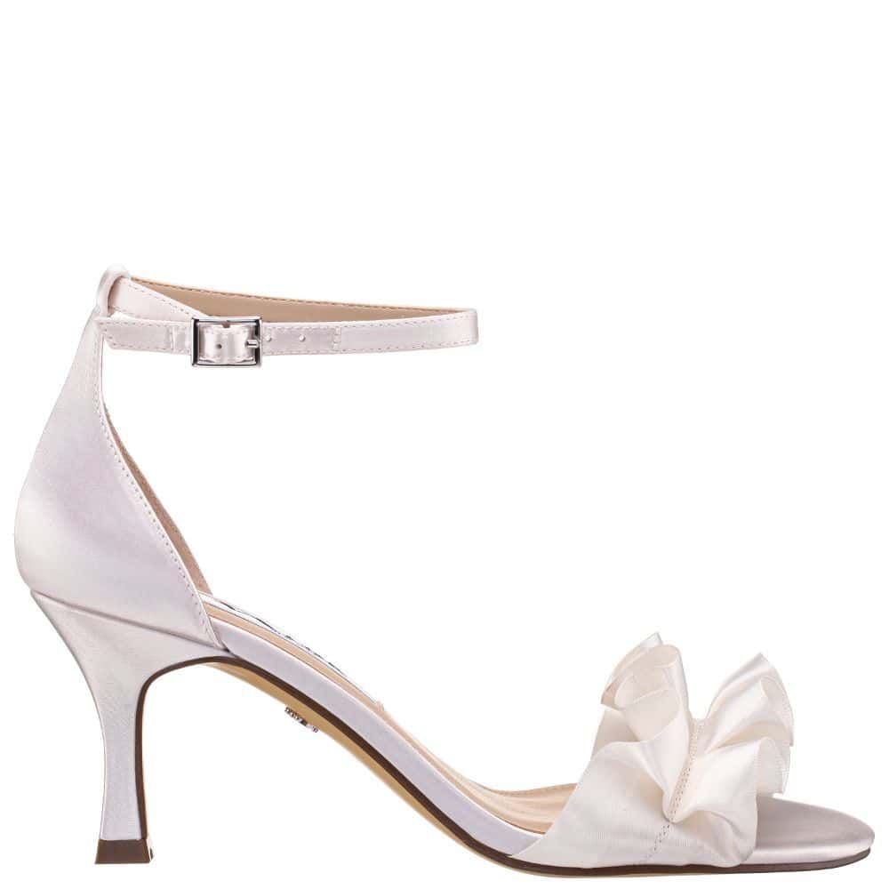 Lisa Heel in Ivory Satin