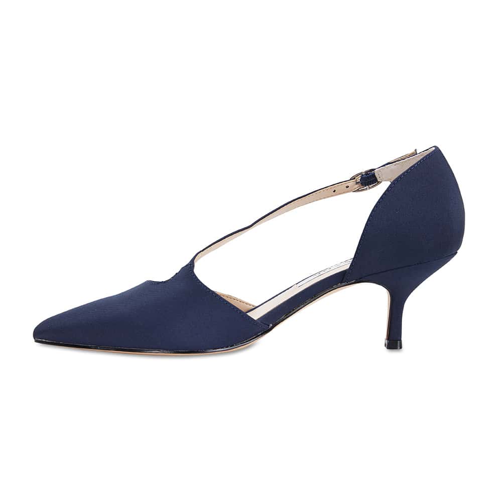 Nina | Tirisa Heel in Navy Satin